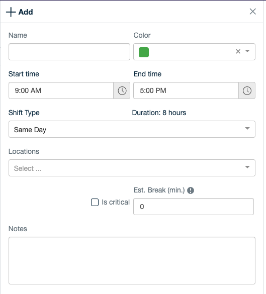 How to Add Shift Templates – WorkEasy