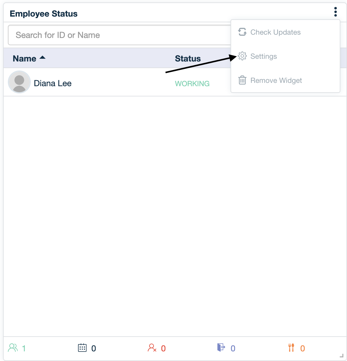 Employee Status | Widget Overview – WorkEasy
