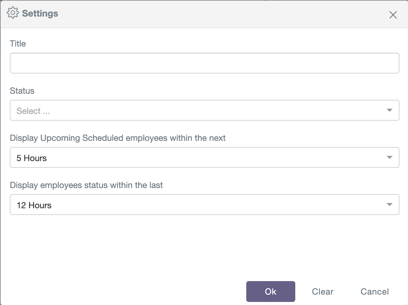 Employee Status | Widget Overview – WorkEasy