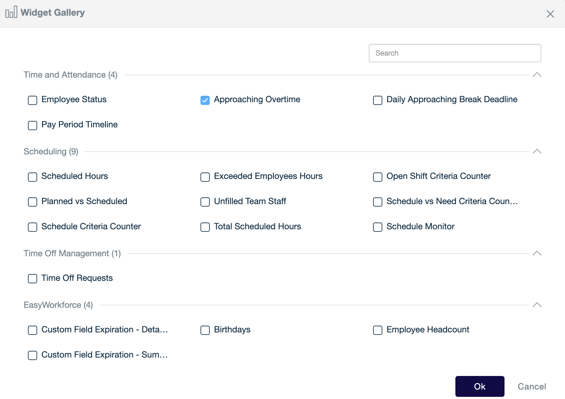Approaching Overtime | Widget Overview – WorkEasy