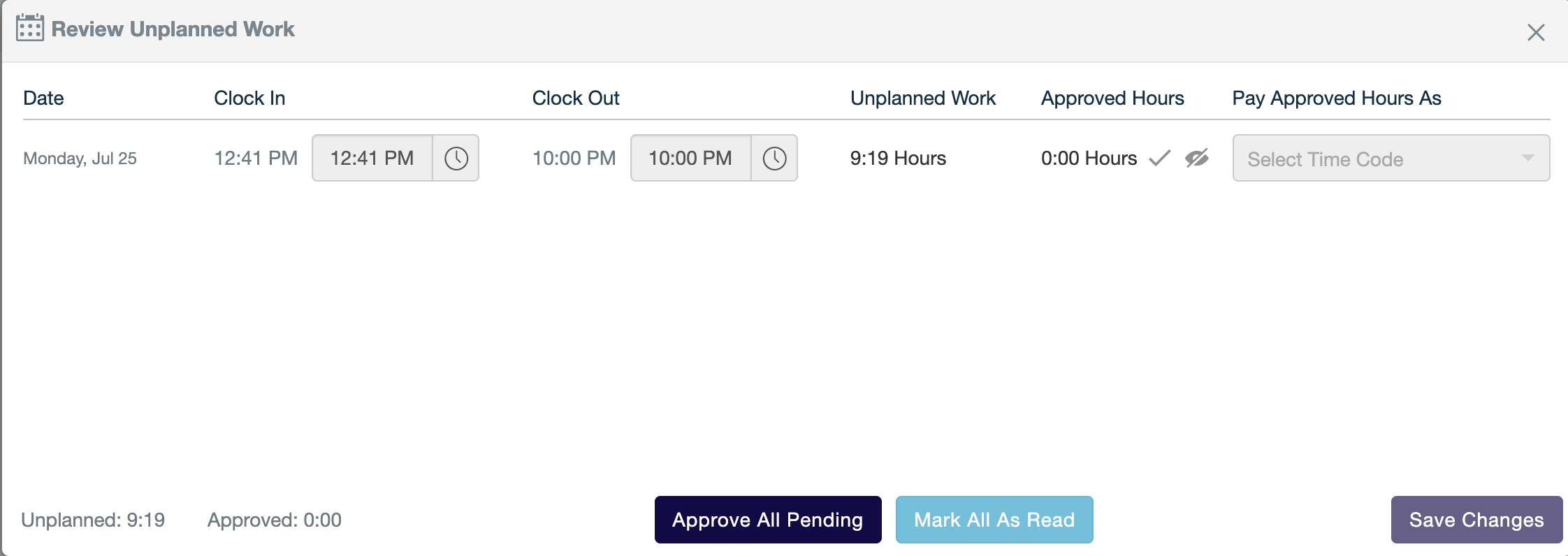 How to Review Employees Unplanned Work from the Timesheet – WorkEasy