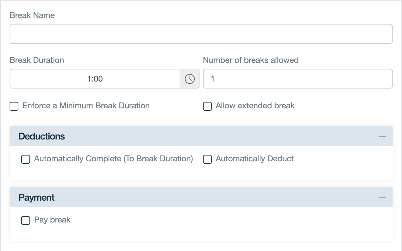 Floating Break | Break Overview – WorkEasy